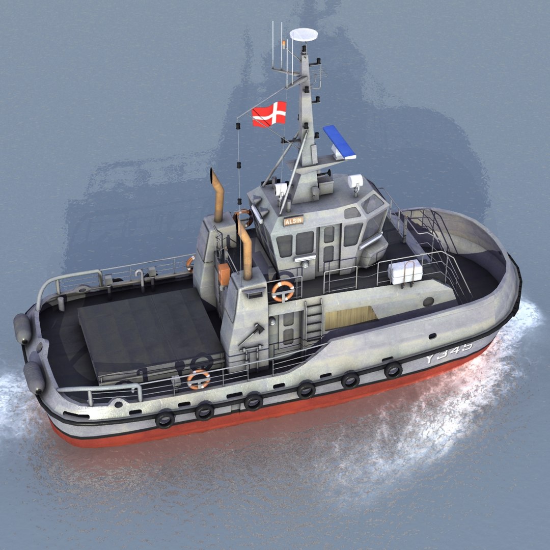 3ds Max Alsin Y345 Tug Ships