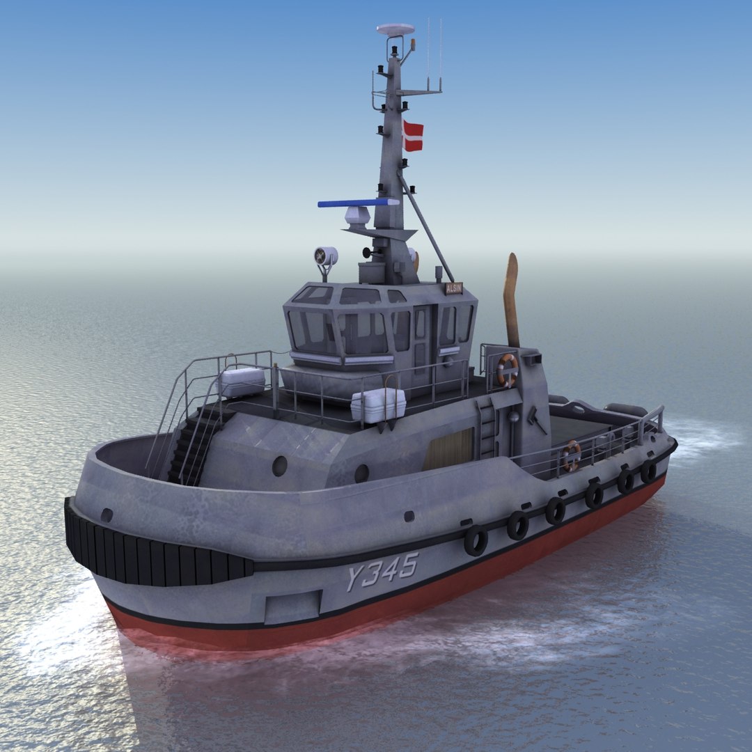 3ds Max Alsin Y345 Tug Ships