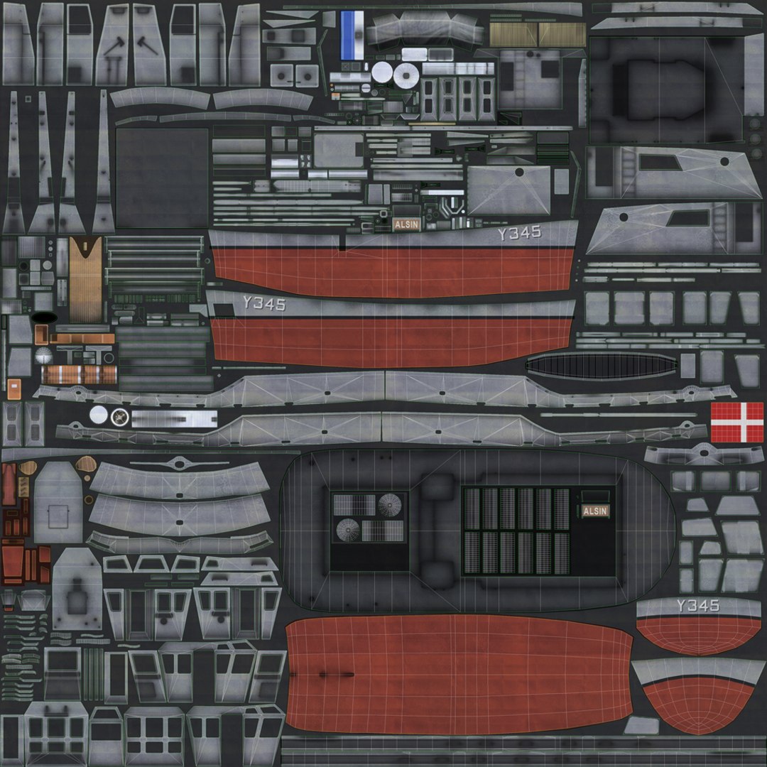 3ds Max Alsin Y345 Tug Ships