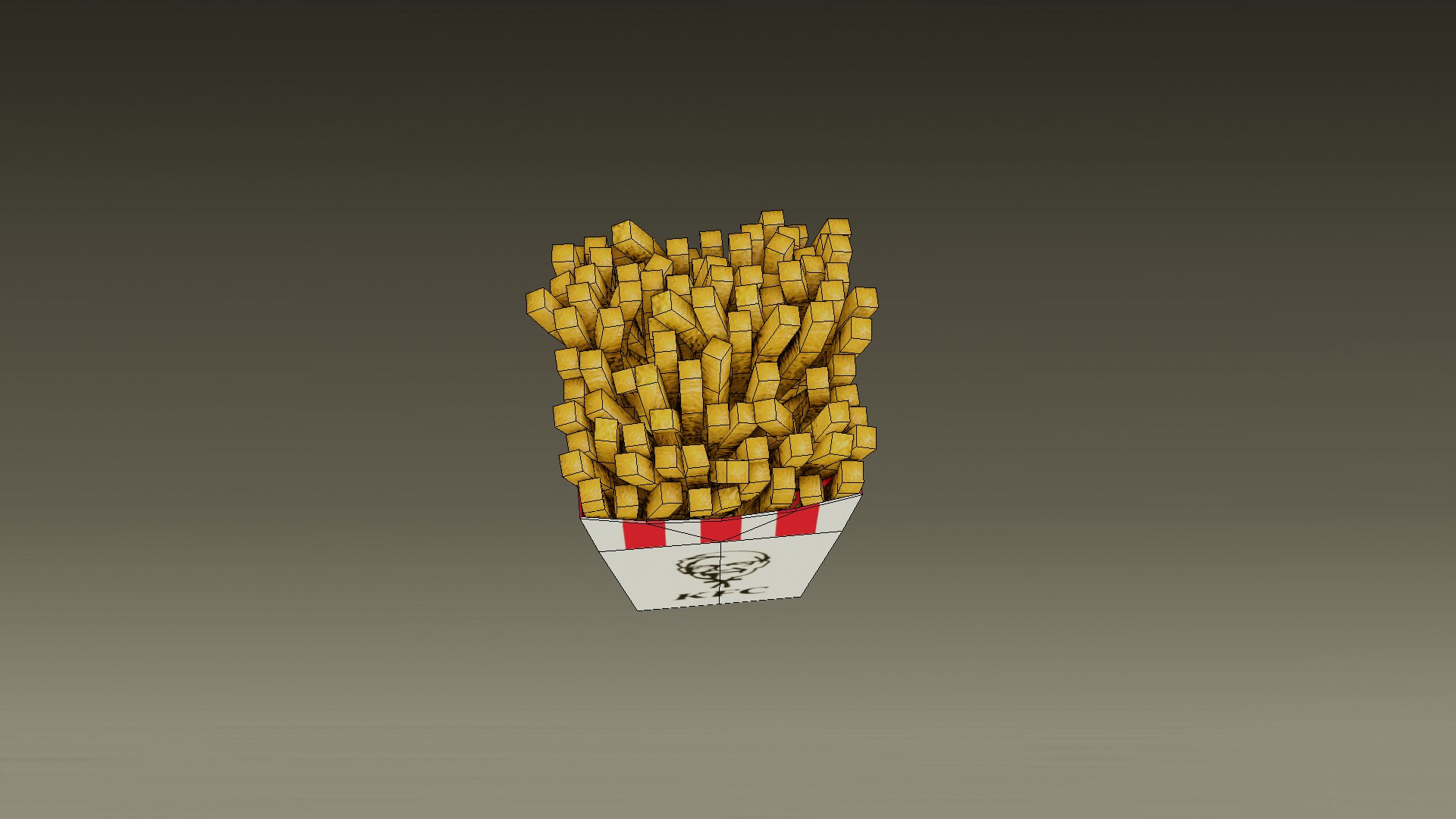 3D Model KFC - Kentucky Fried Chicken - French Fries - 2021 ...