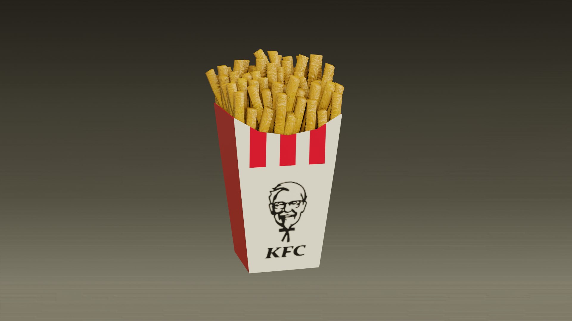3D Model KFC - Kentucky Fried Chicken - French Fries - 2021 ...