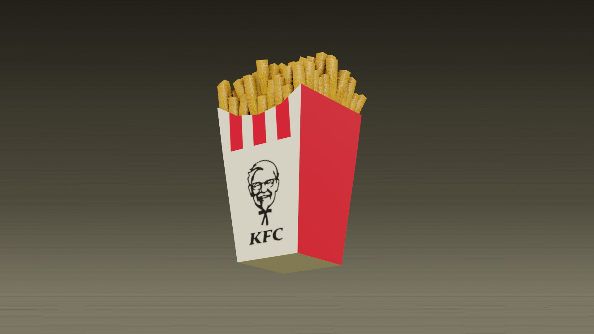 3D Model KFC - Kentucky Fried Chicken - French Fries - 2021 ...