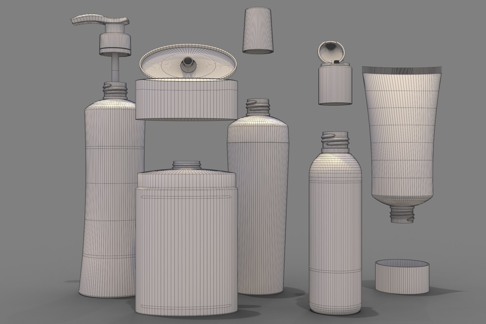Bottles Low-poly 3D Model 3D - TurboSquid 1802918