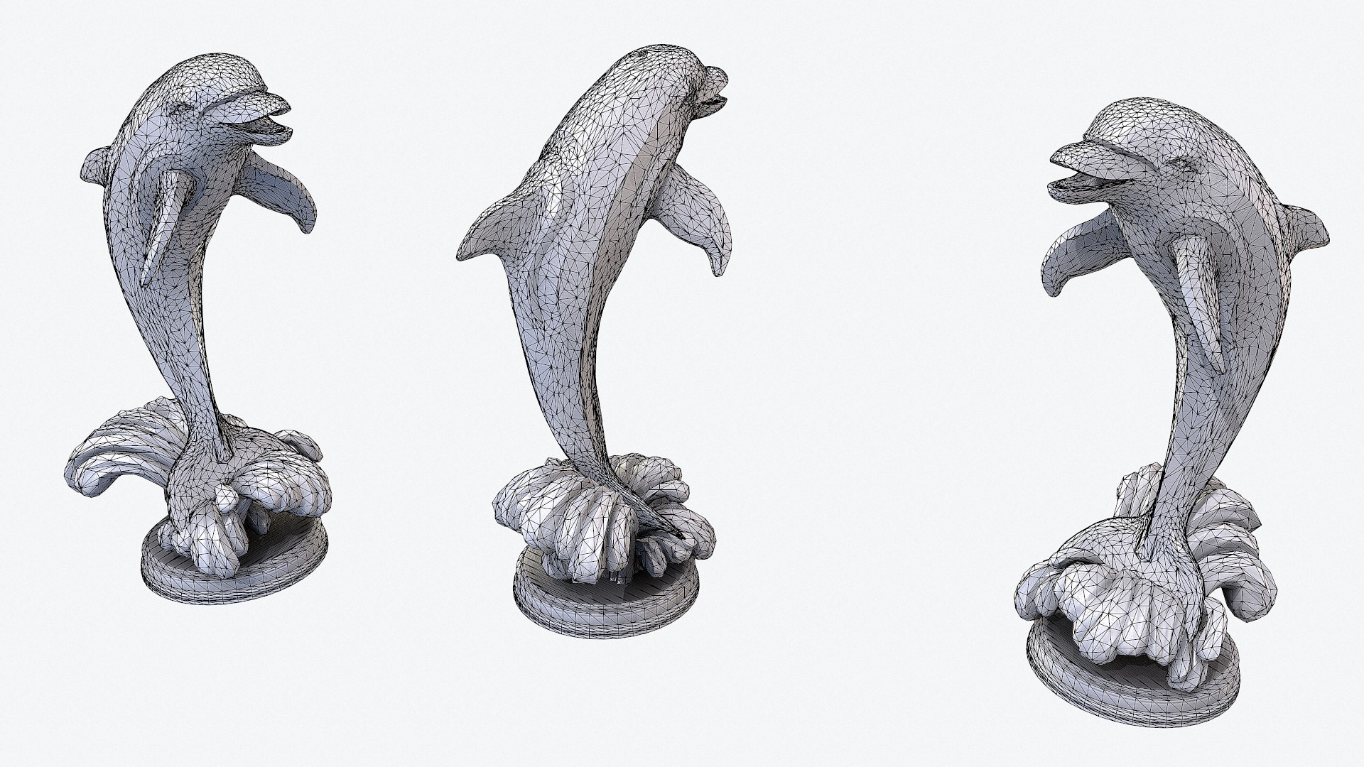 Dolphin Sculpture 3D - TurboSquid 2158804