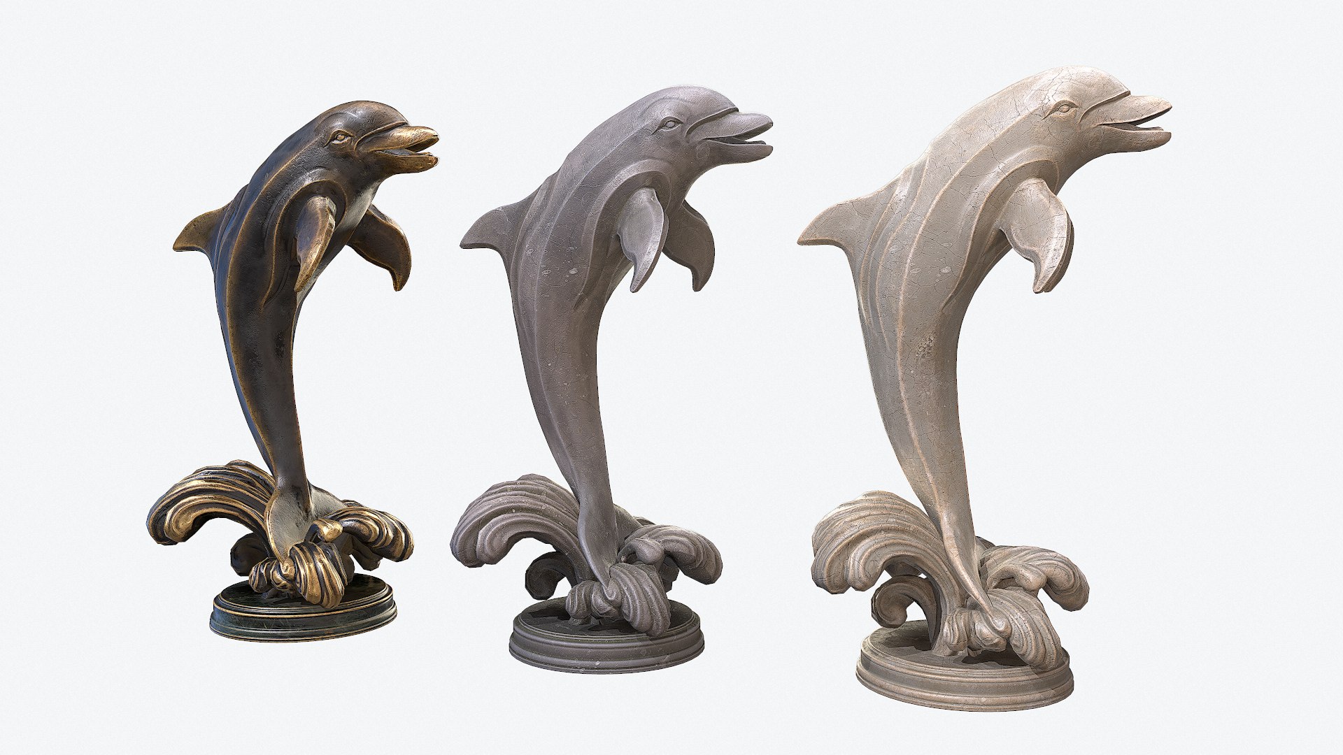 Dolphin Sculpture 3D - TurboSquid 2158804