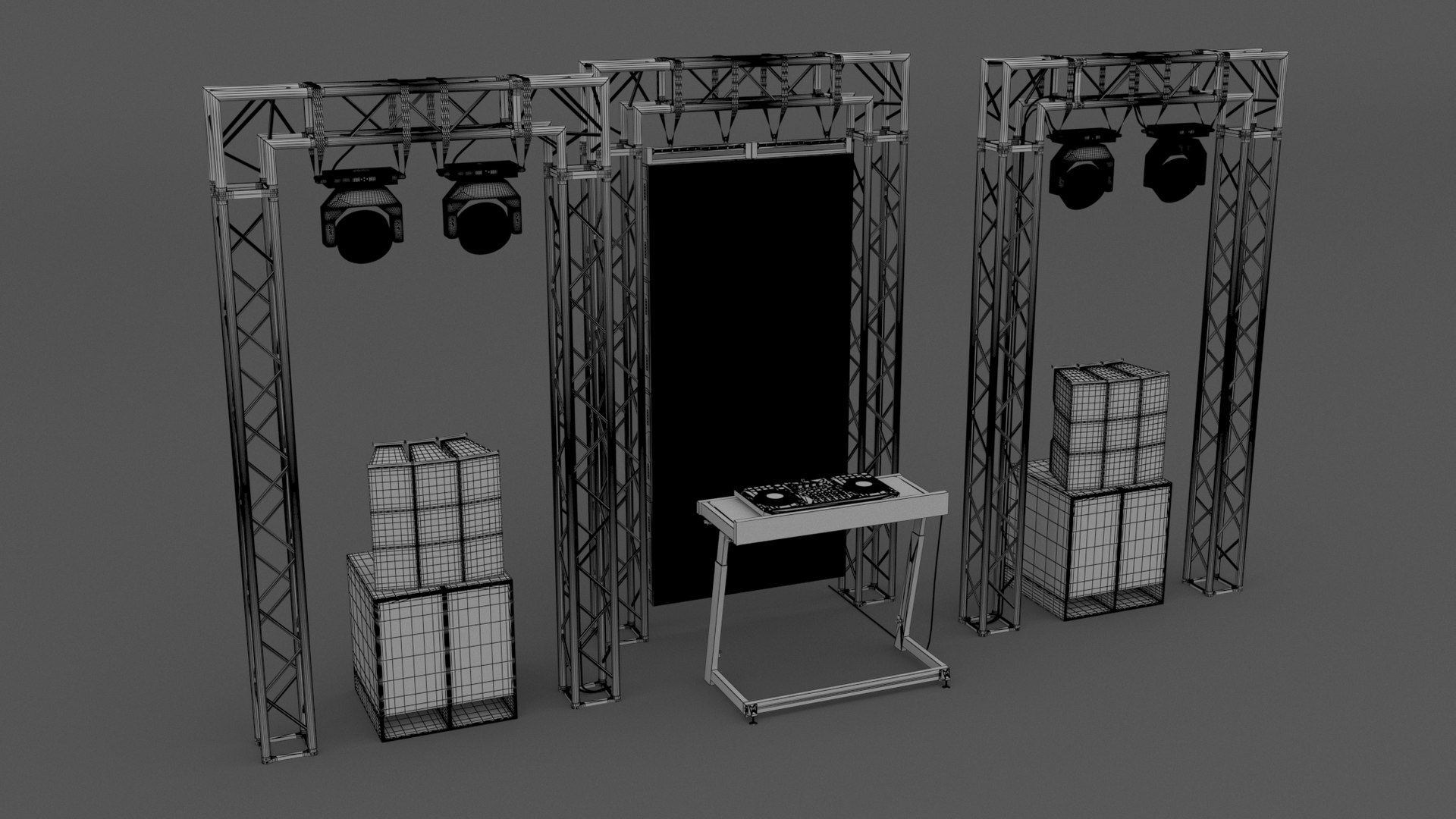 3D Dj Booth Stage Model - TurboSquid 2040663