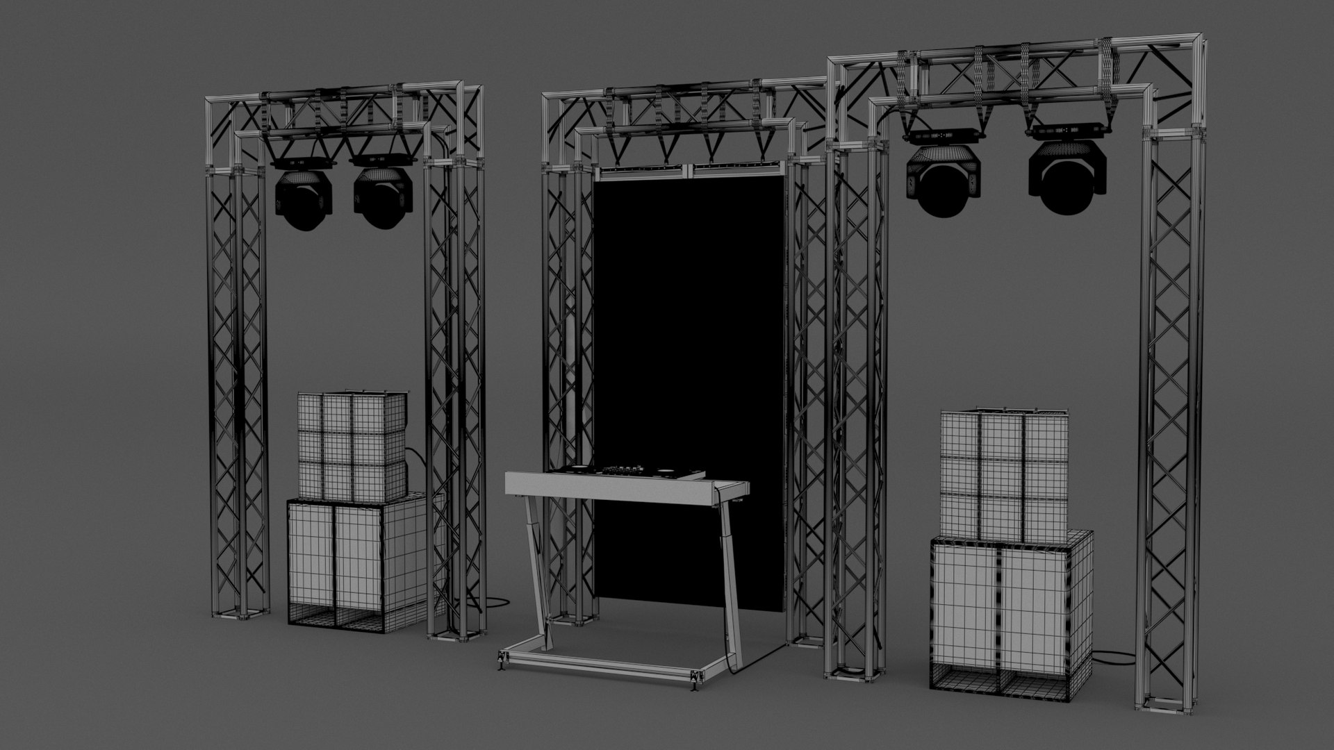 3D Dj Booth Stage Model - TurboSquid 2040663