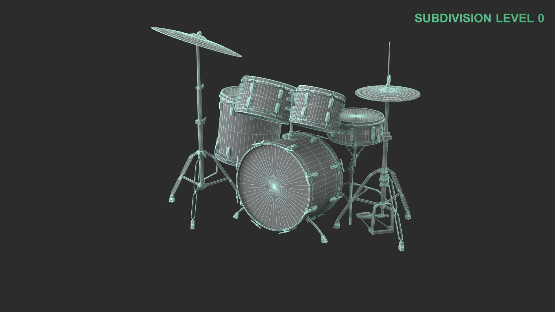 Drum Set 3D Model - TurboSquid 2339671
