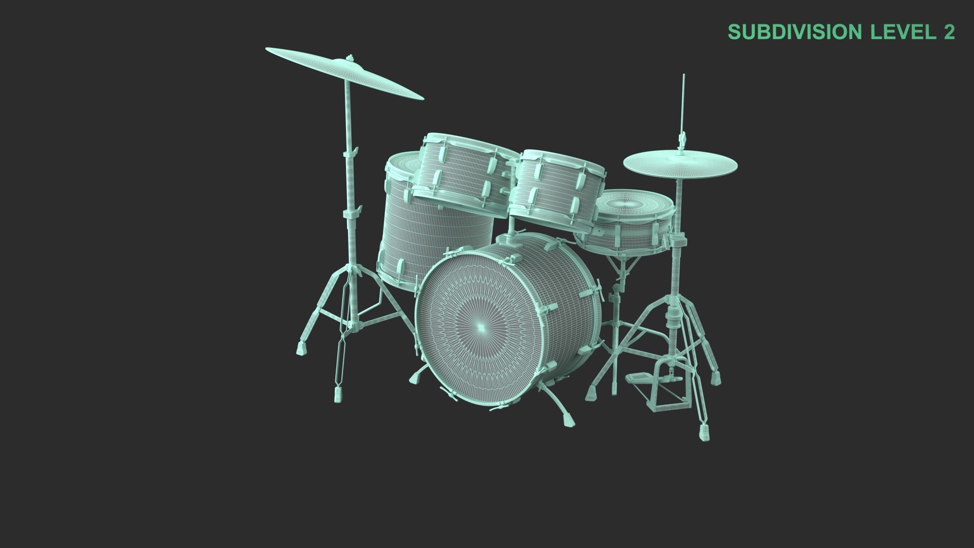 Drum Set 3D Model - TurboSquid 2339671