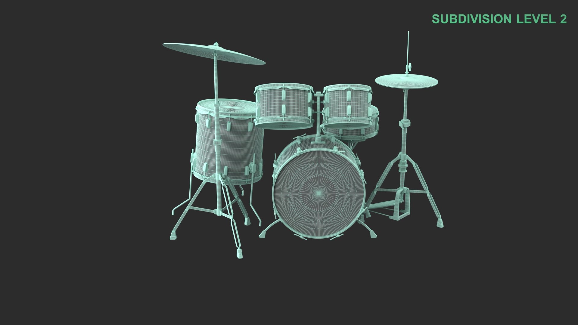Drum Set 3D Model - TurboSquid 2339671