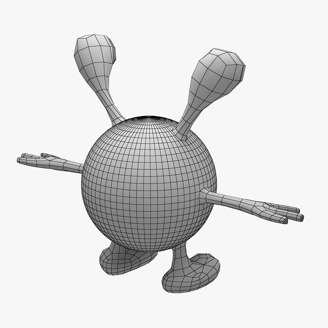 3d Model Of Cartoon Alien Toon