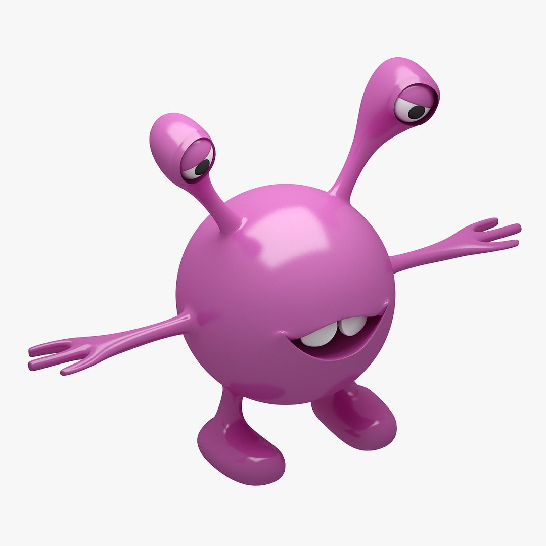 3d Model Of Cartoon Alien Toon