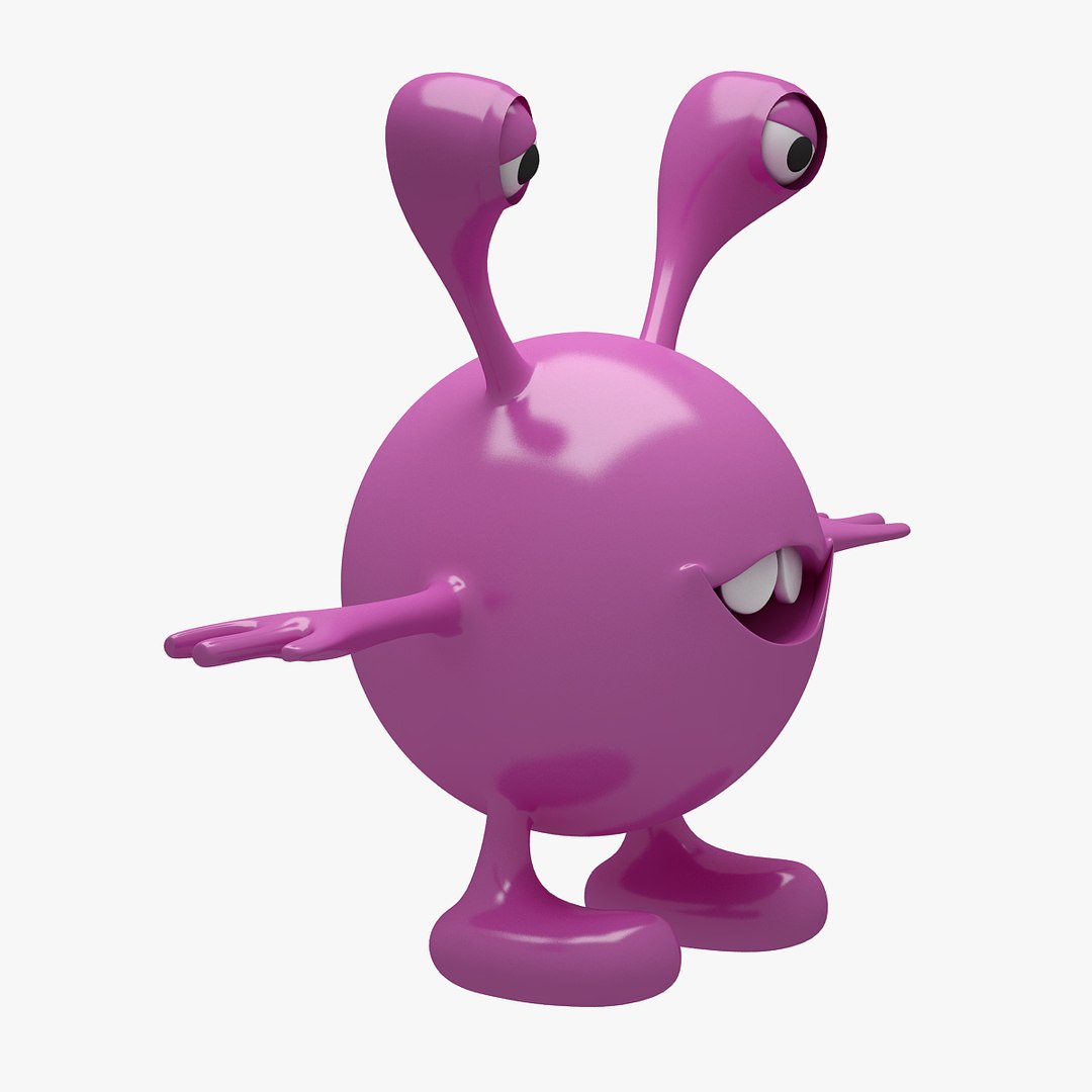 3d Model Of Cartoon Alien Toon