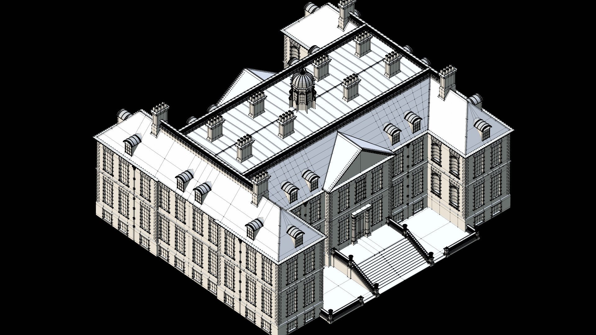 Carolean Mansion House PBR 3D Model - TurboSquid 2376947