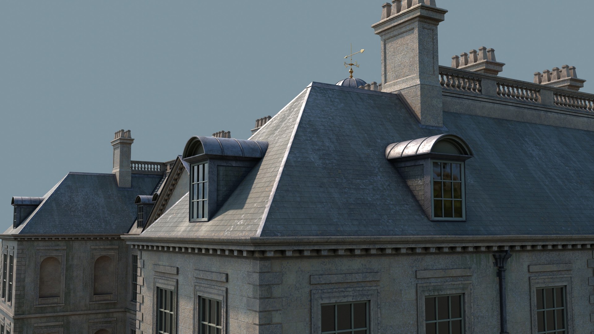 Carolean Mansion House PBR 3D Model - TurboSquid 2376947