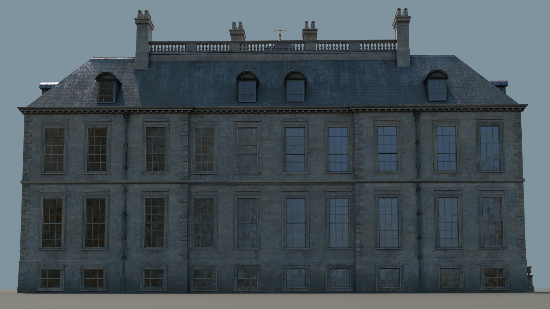 Carolean Mansion House PBR 3D Model - TurboSquid 2376947