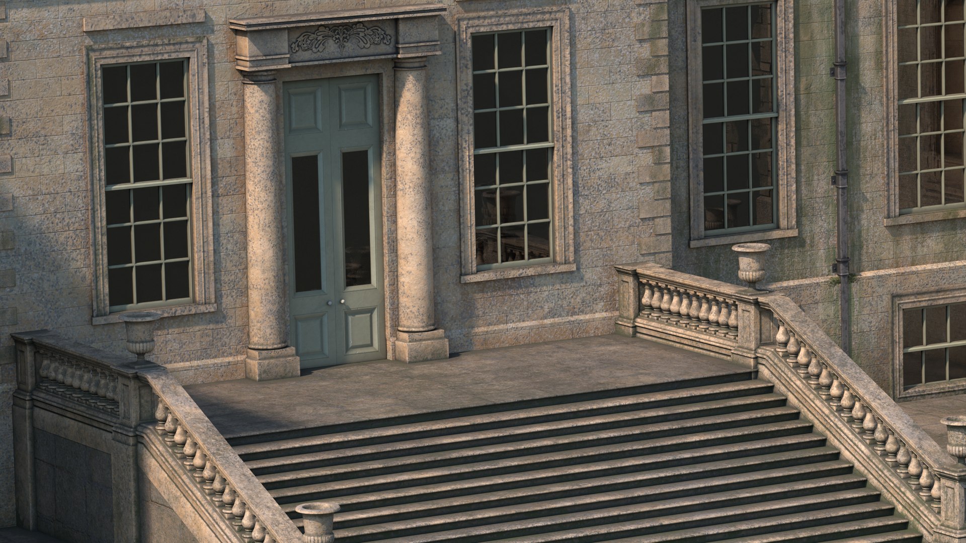 Carolean Mansion House PBR 3D Model - TurboSquid 2376947