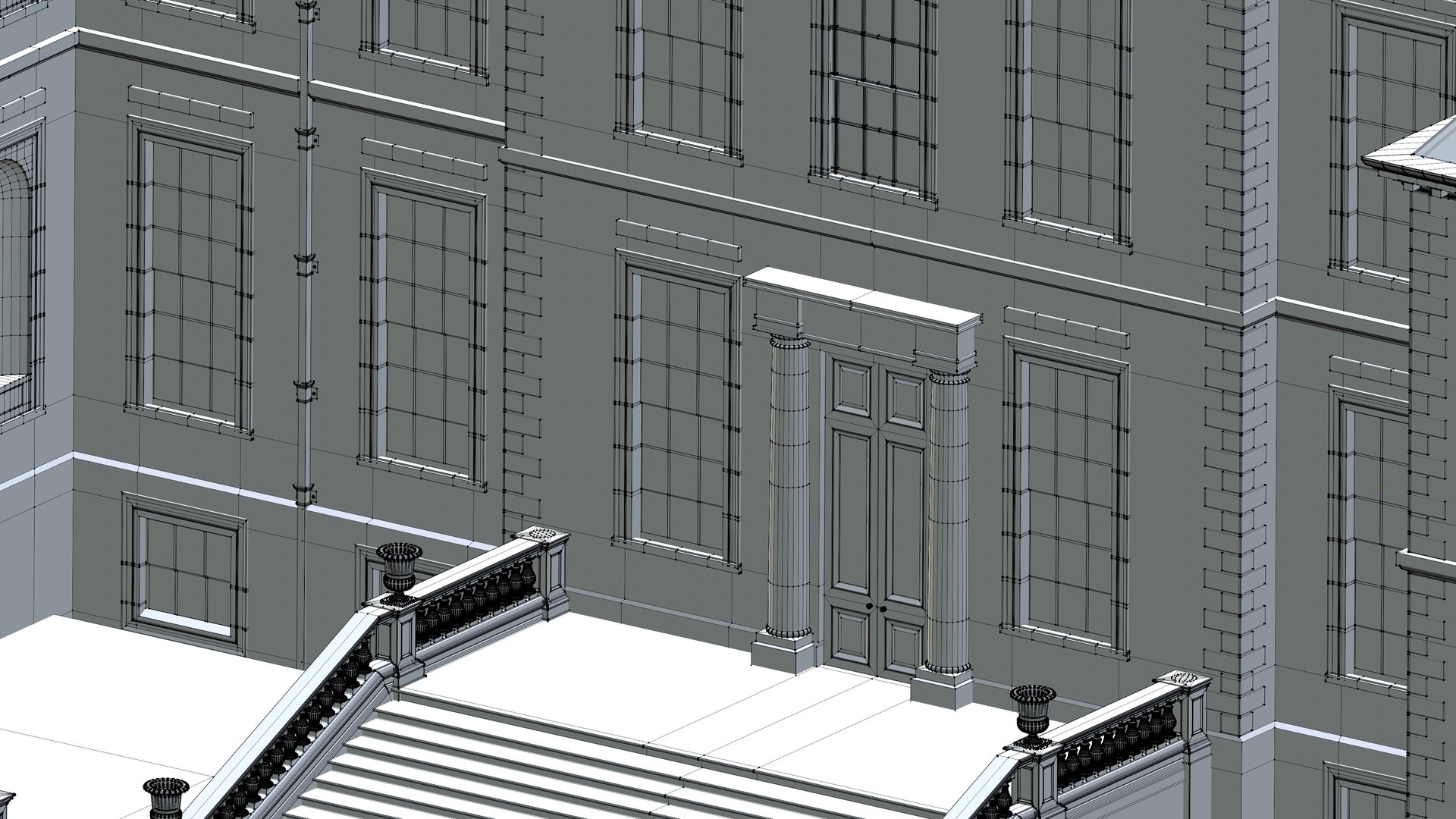 Carolean Mansion House PBR 3D Model - TurboSquid 2376947