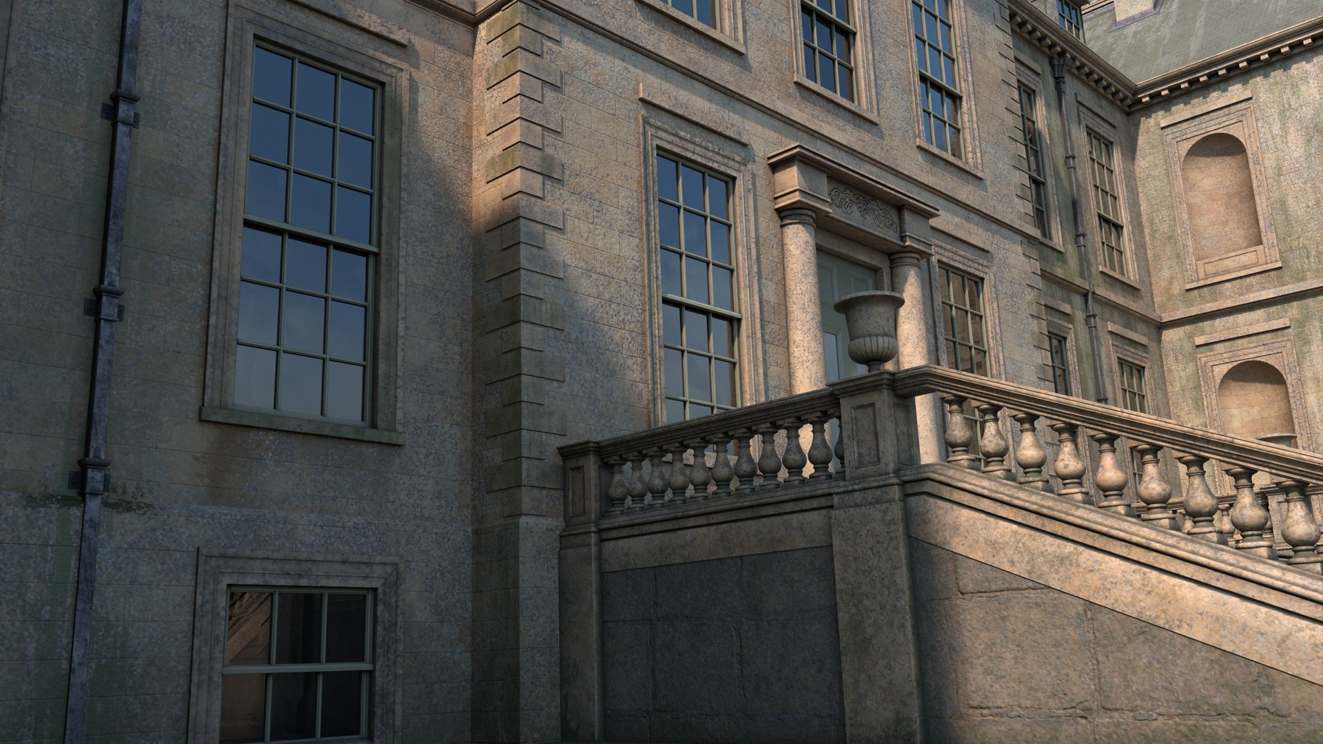 Carolean Mansion House PBR 3D Model - TurboSquid 2376947