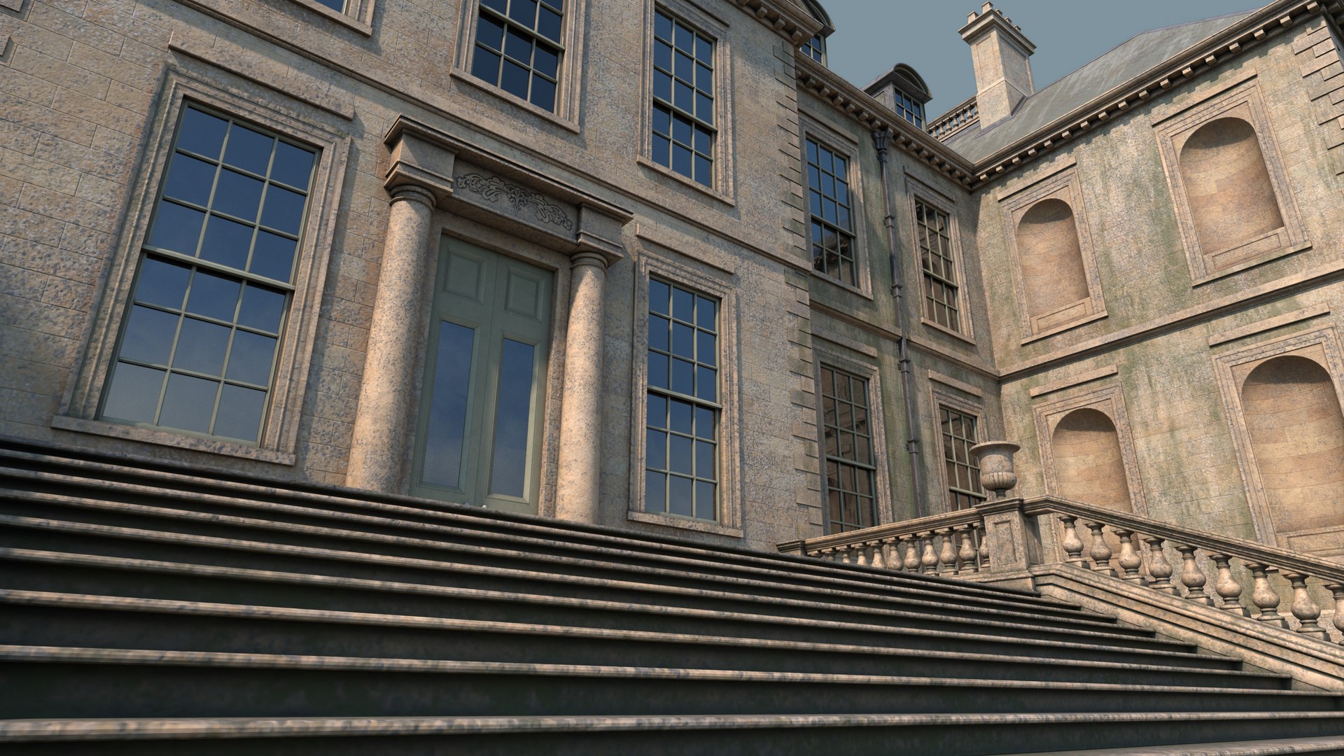 Carolean Mansion House PBR 3D Model - TurboSquid 2376947