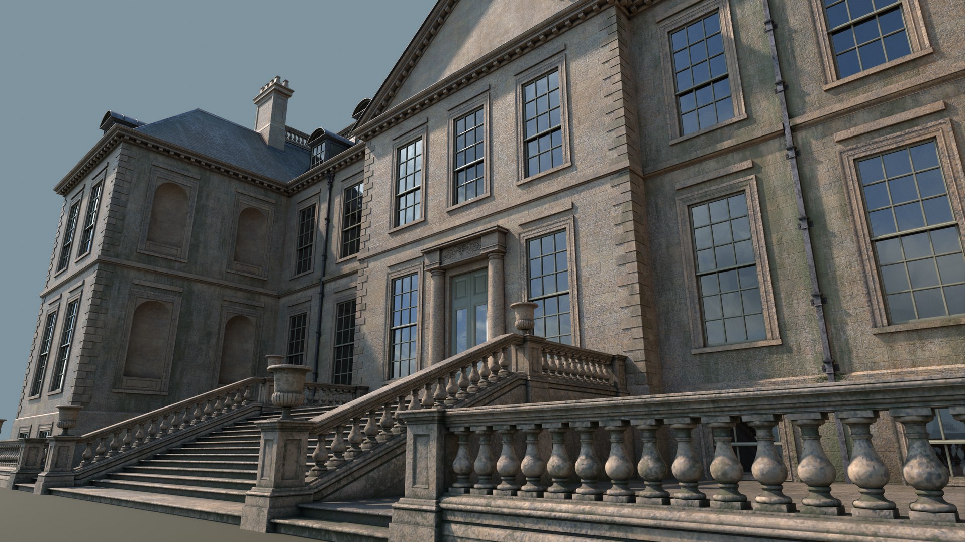 Carolean Mansion House PBR 3D Model - TurboSquid 2376947