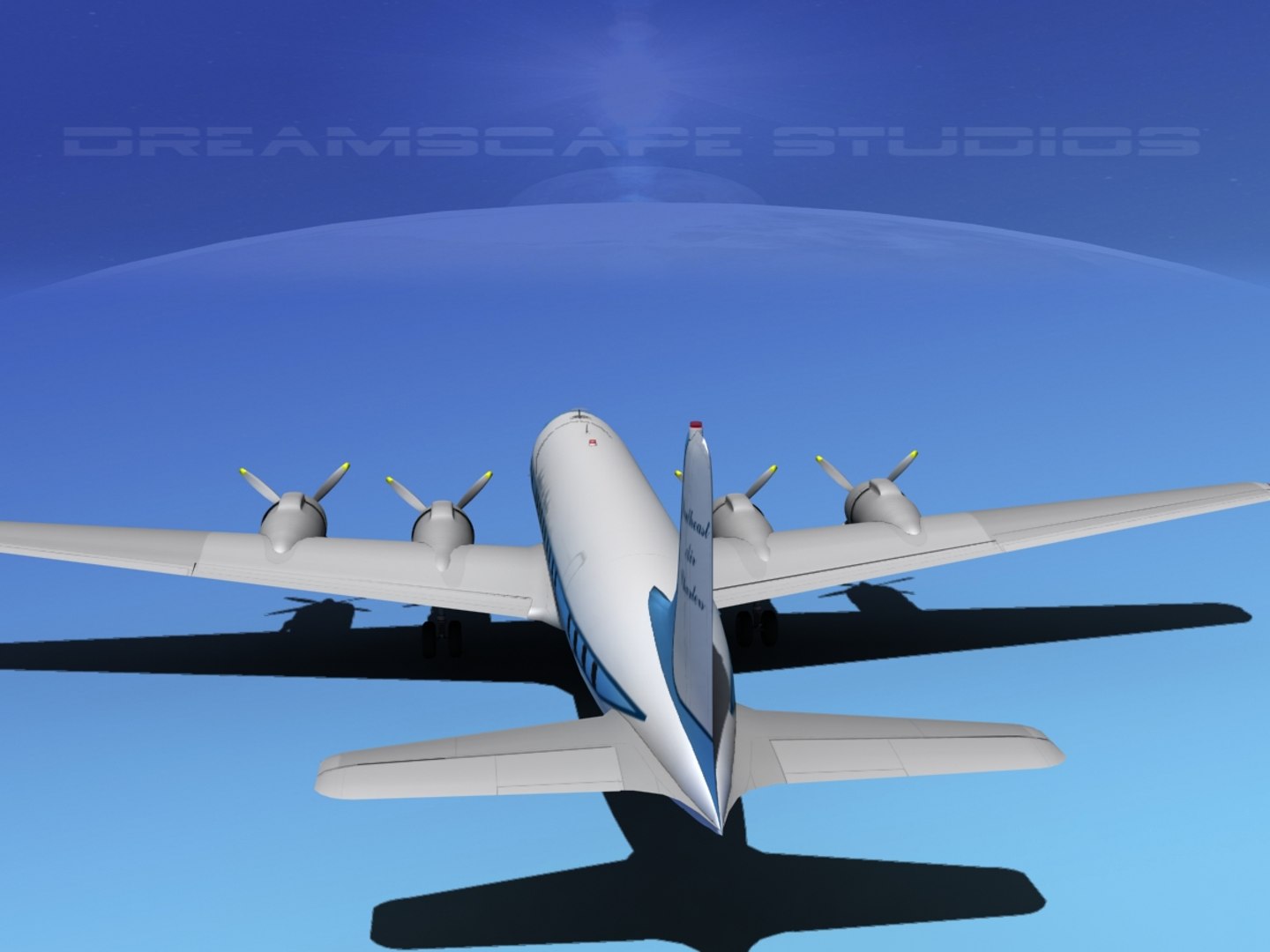 3d douglas dc-7c dc-7