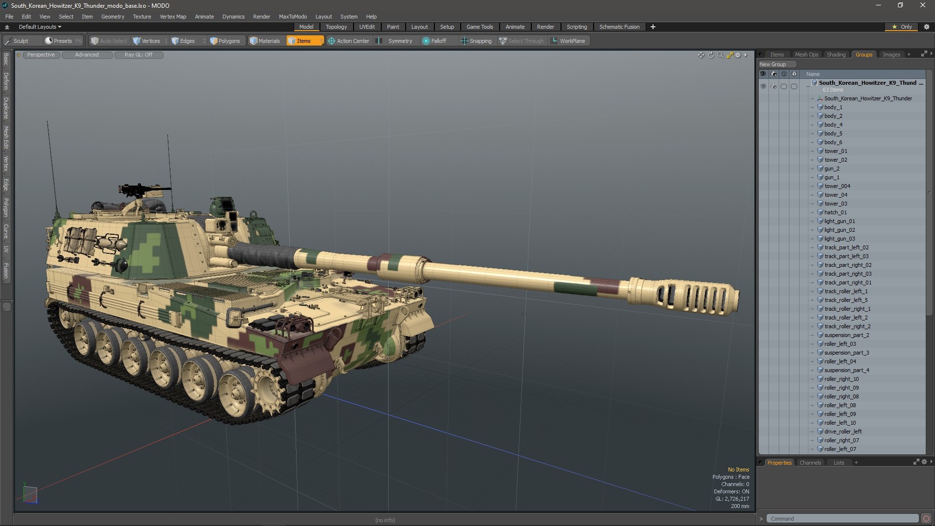 South Korean Howitzer K9 Thunder Model - TurboSquid 2217150