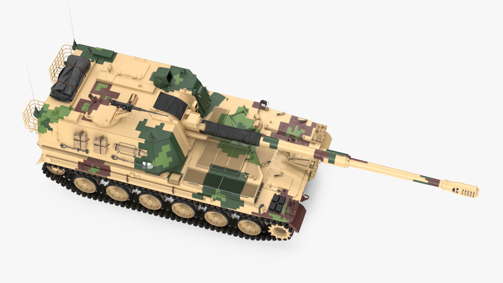 South Korean Howitzer K9 Thunder Model - TurboSquid 2217150