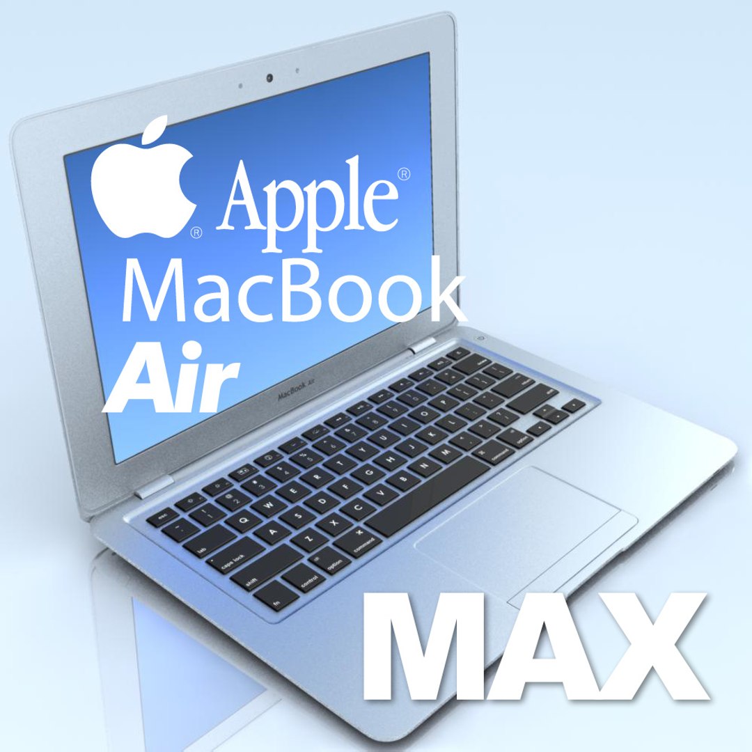 notebook apple macbook air 3d model