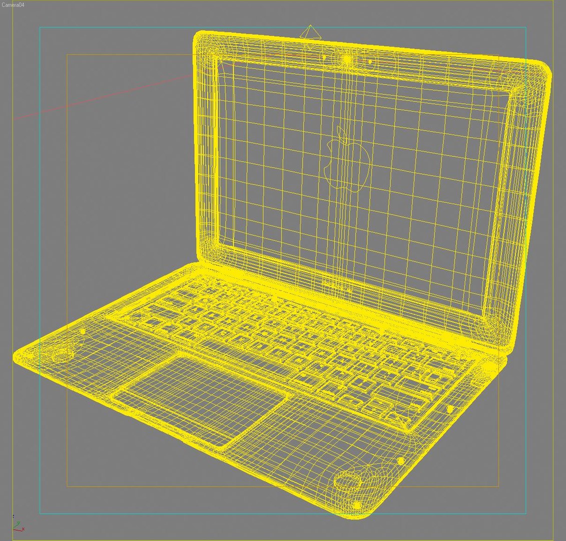 notebook apple macbook air 3d model