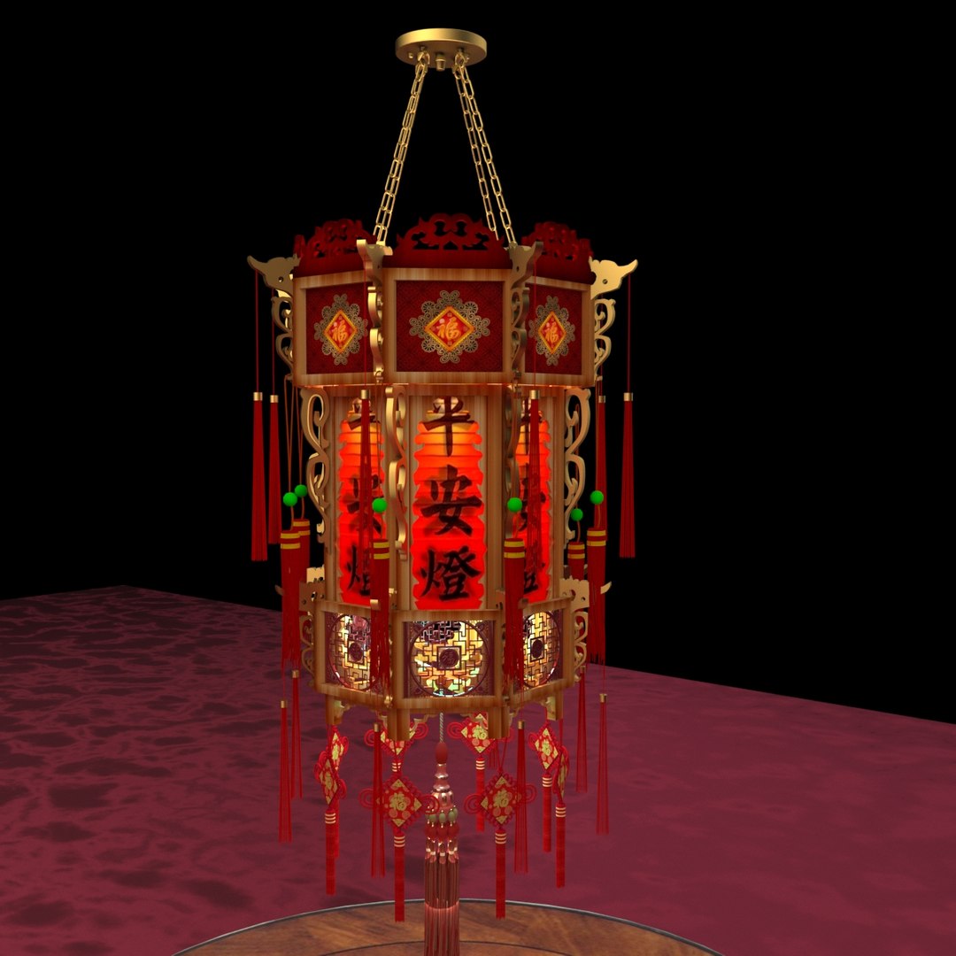 Chinese Palace Lantern 3D Model - TurboSquid 2208647