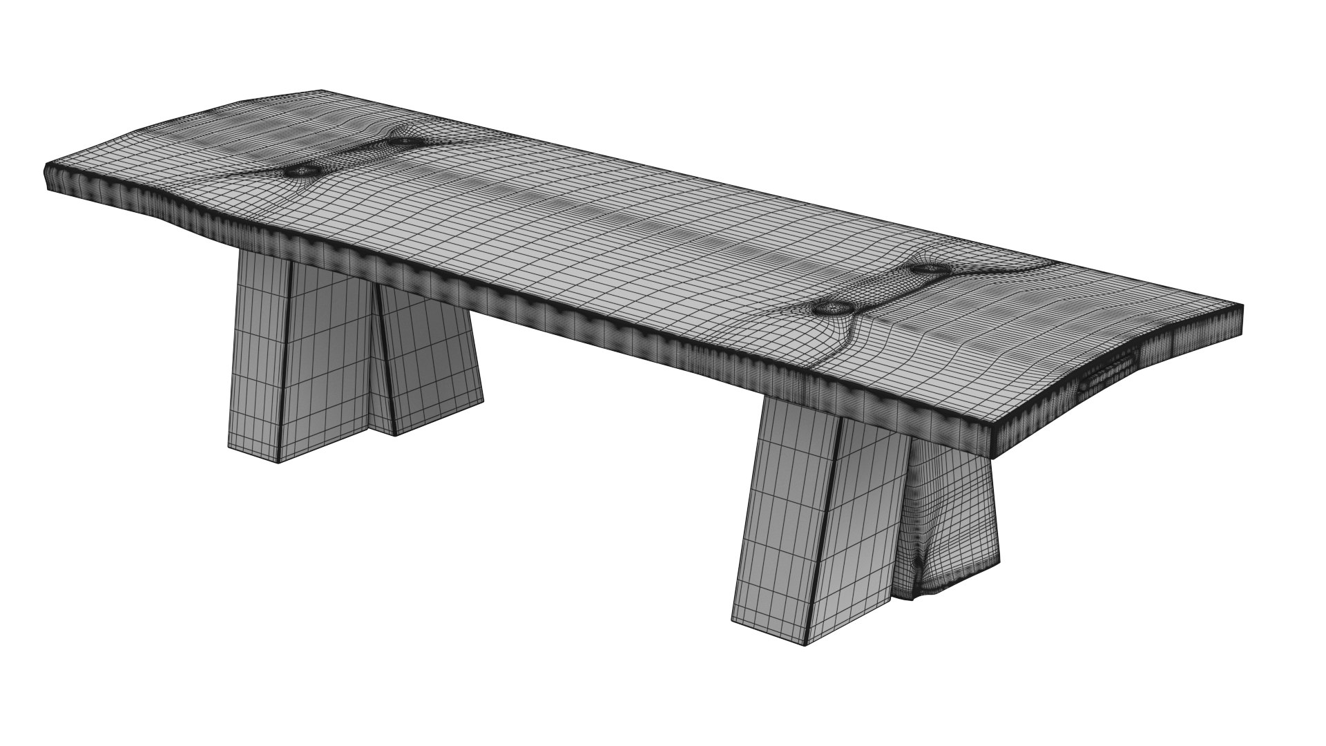 Sculpted Massive Dining Table Collection 3D Model - TurboSquid 2291461