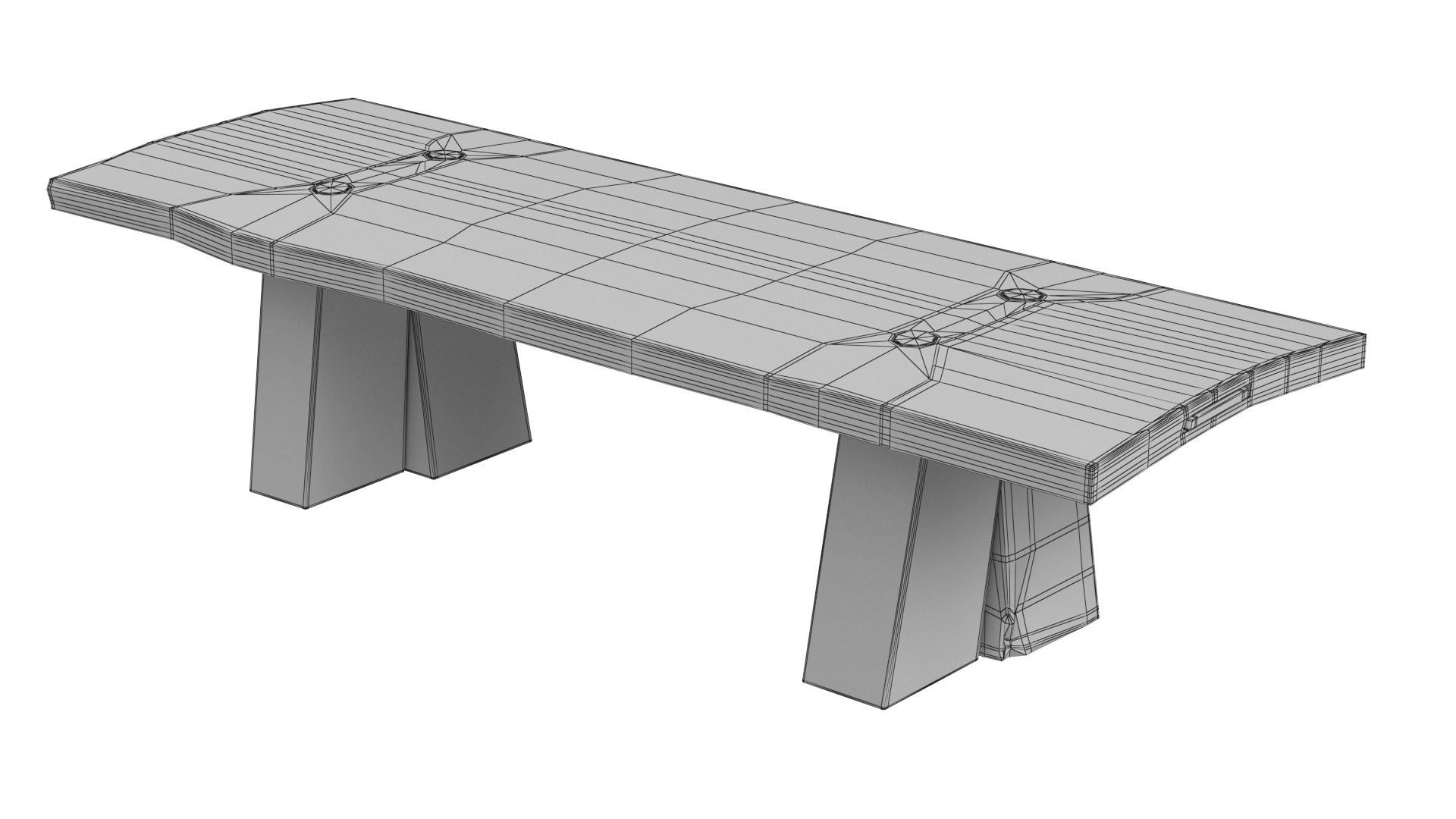 Sculpted Massive Dining Table Collection 3D Model - TurboSquid 2291461