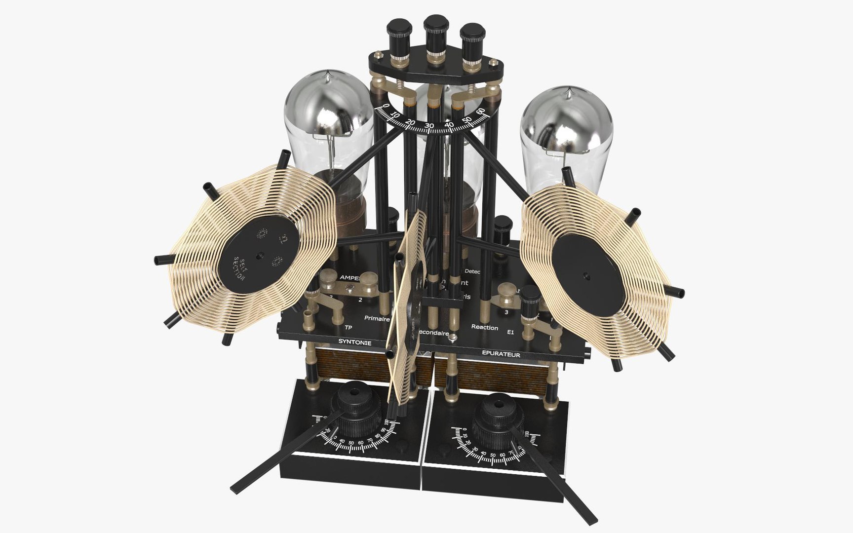 Early 3 Tube Radio 3D Model - TurboSquid 2366792