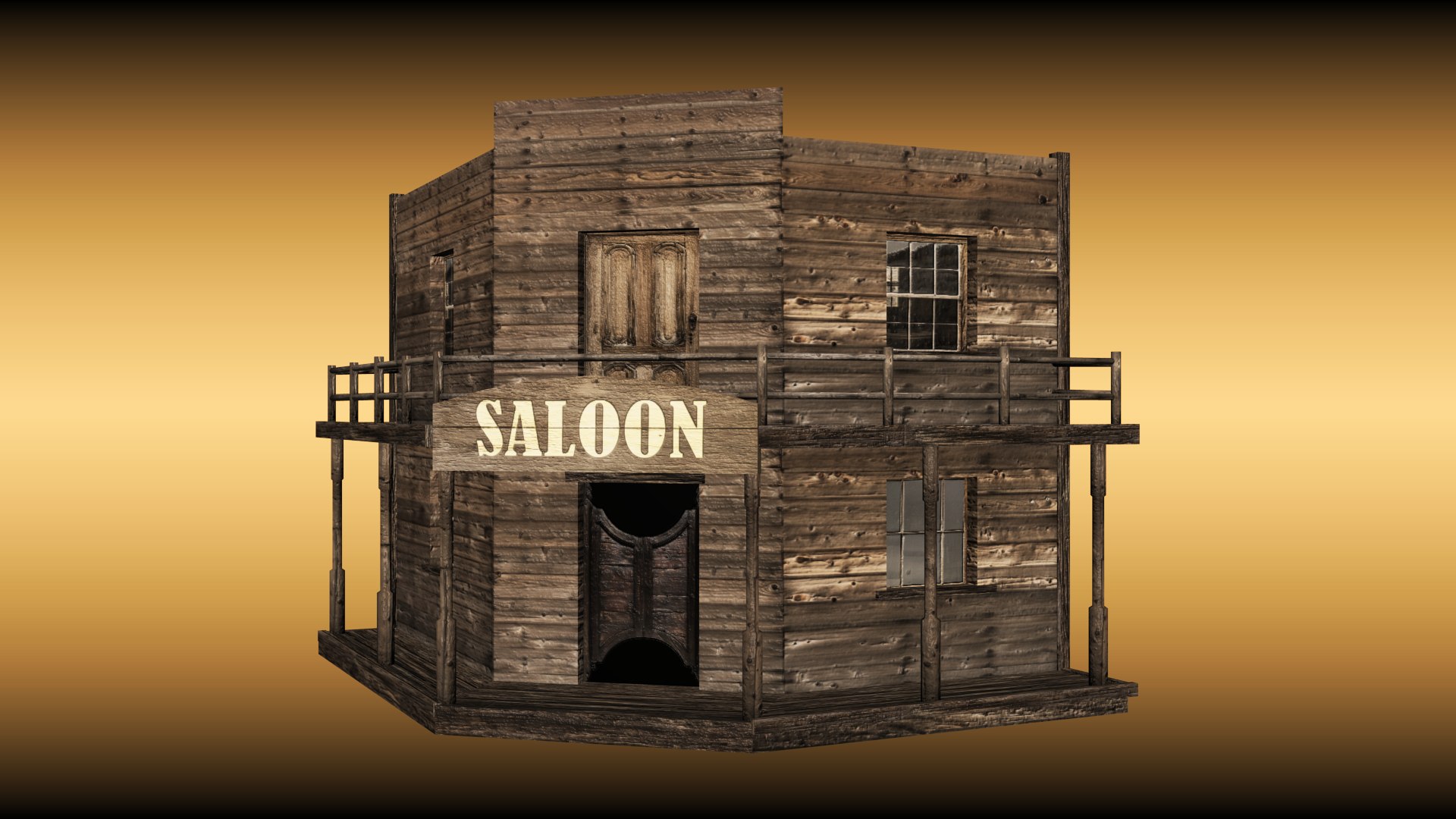 Saloon Western West 3D Model - TurboSquid 1428236