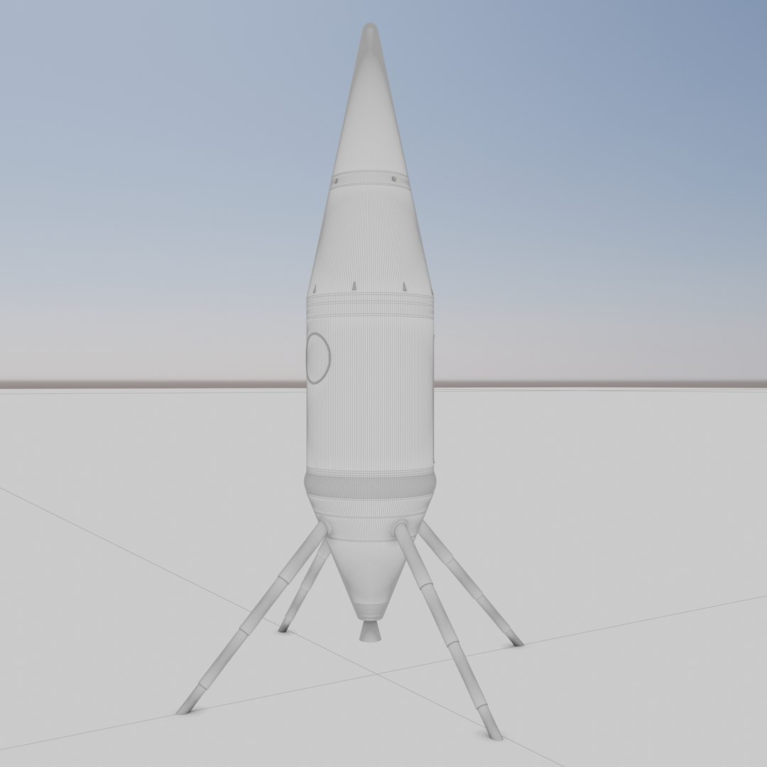 Futuristic rocket 3D - TurboSquid 1991317