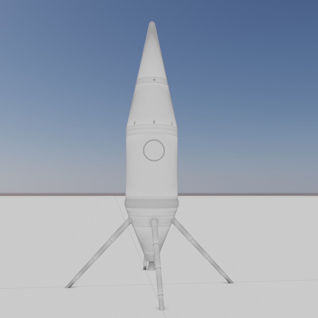 Futuristic rocket 3D - TurboSquid 1991317