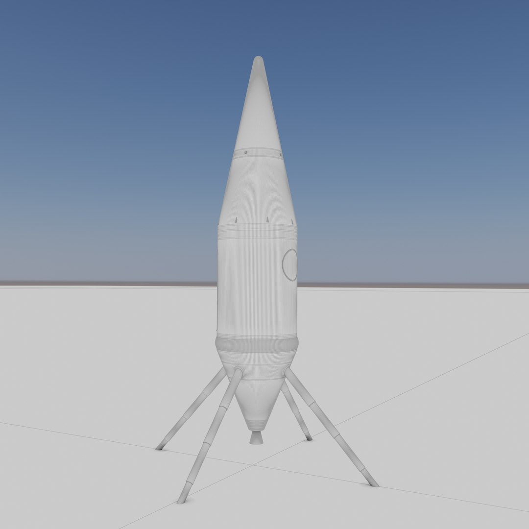 Futuristic rocket 3D - TurboSquid 1991317