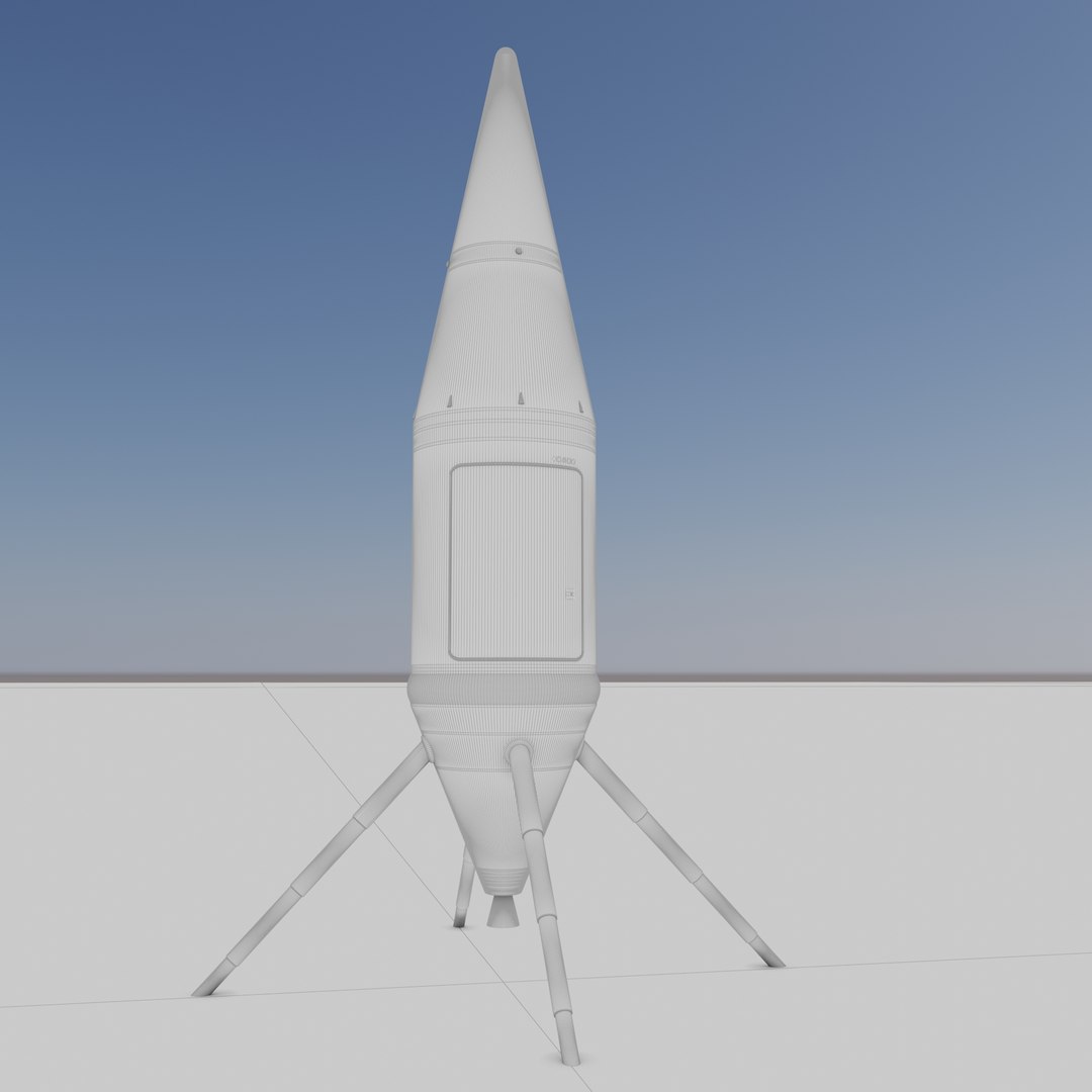 Futuristic rocket 3D - TurboSquid 1991317