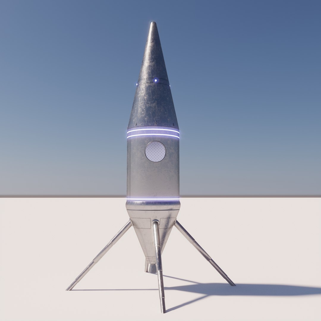 Futuristic rocket 3D - TurboSquid 1991317