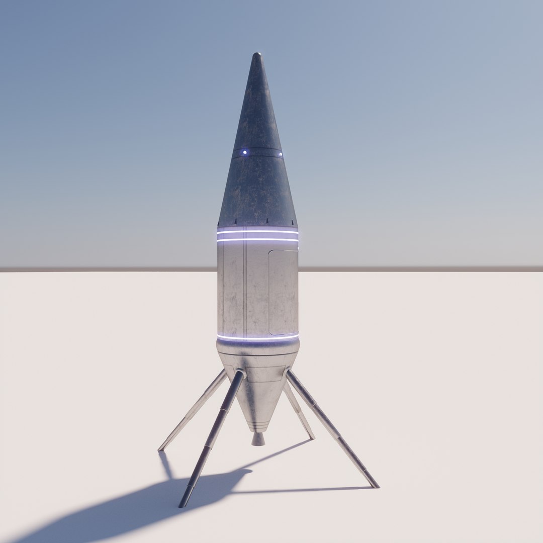 Futuristic rocket 3D - TurboSquid 1991317