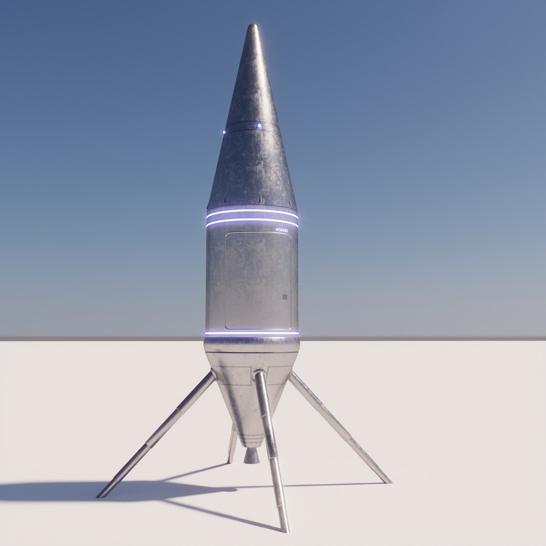 Futuristic rocket 3D - TurboSquid 1991317