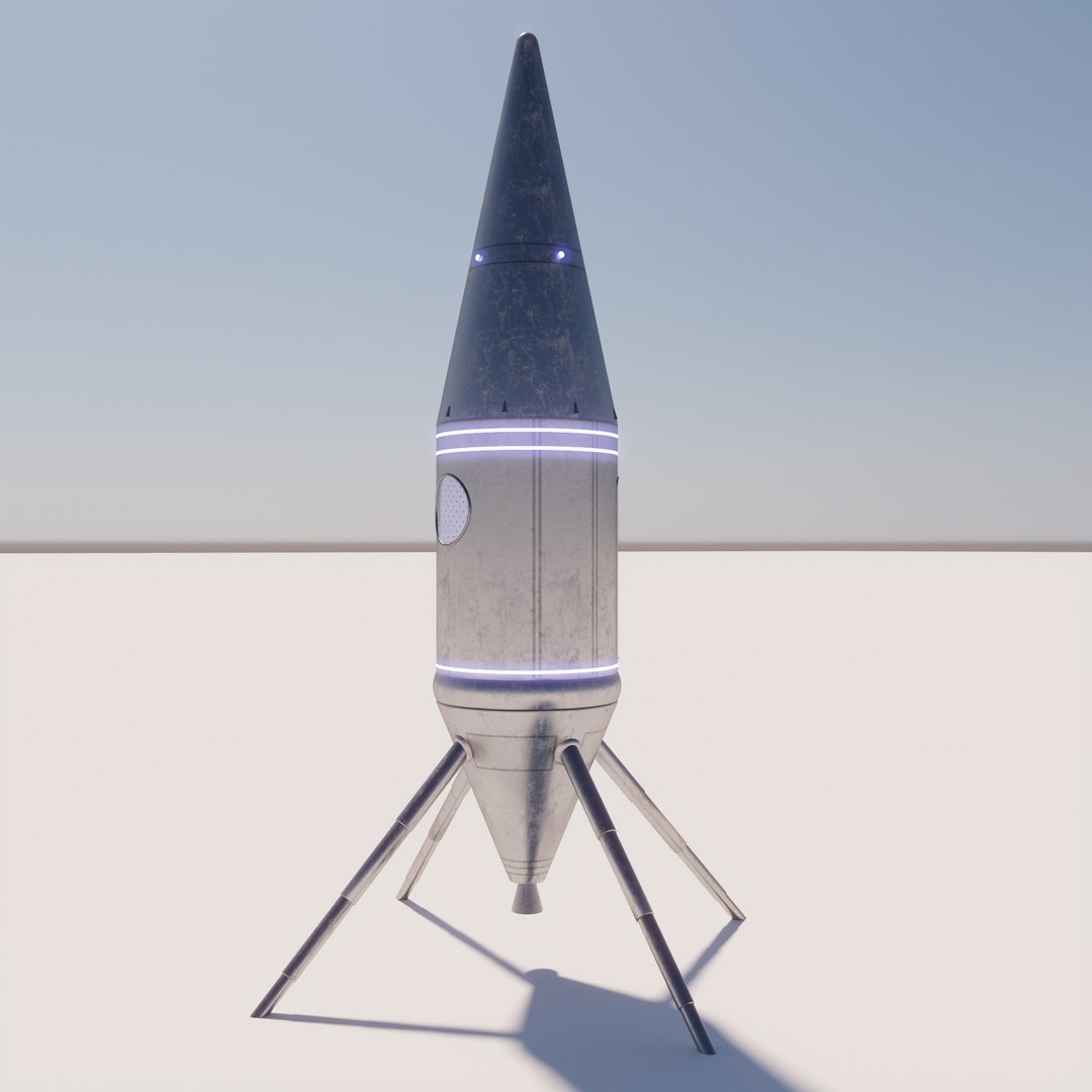 Futuristic rocket 3D - TurboSquid 1991317