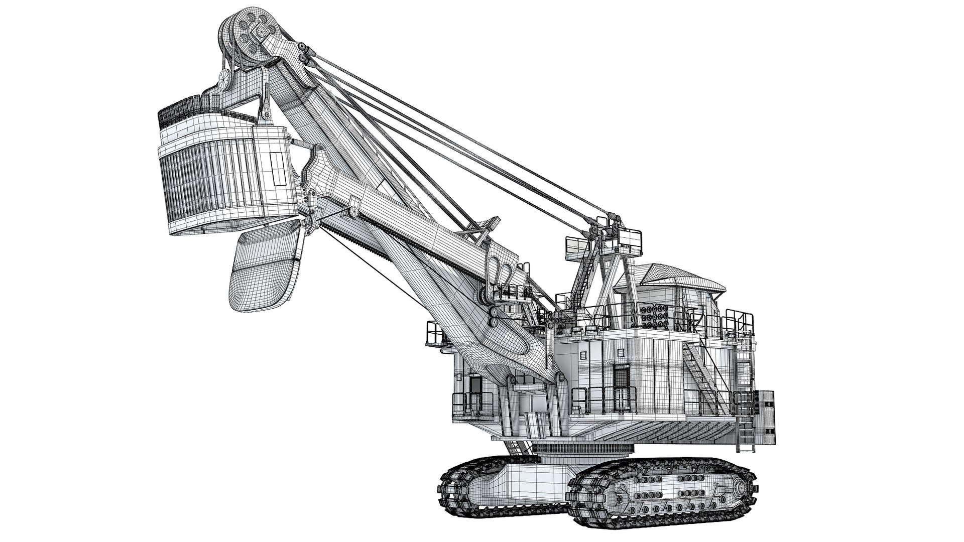 3D Electric Mining Rope Shovel - TurboSquid 2207403