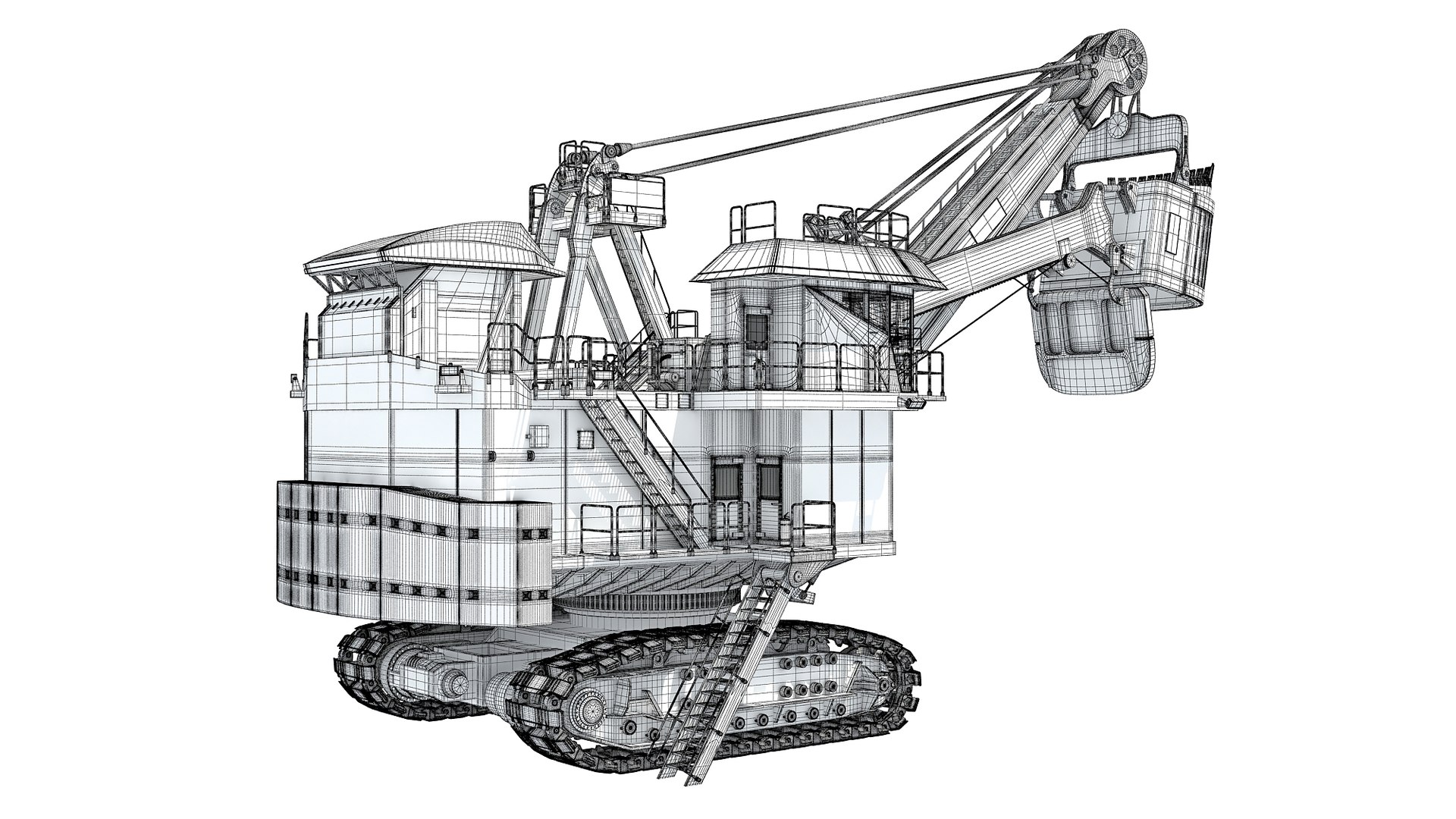 3D Electric Mining Rope Shovel - TurboSquid 2207403