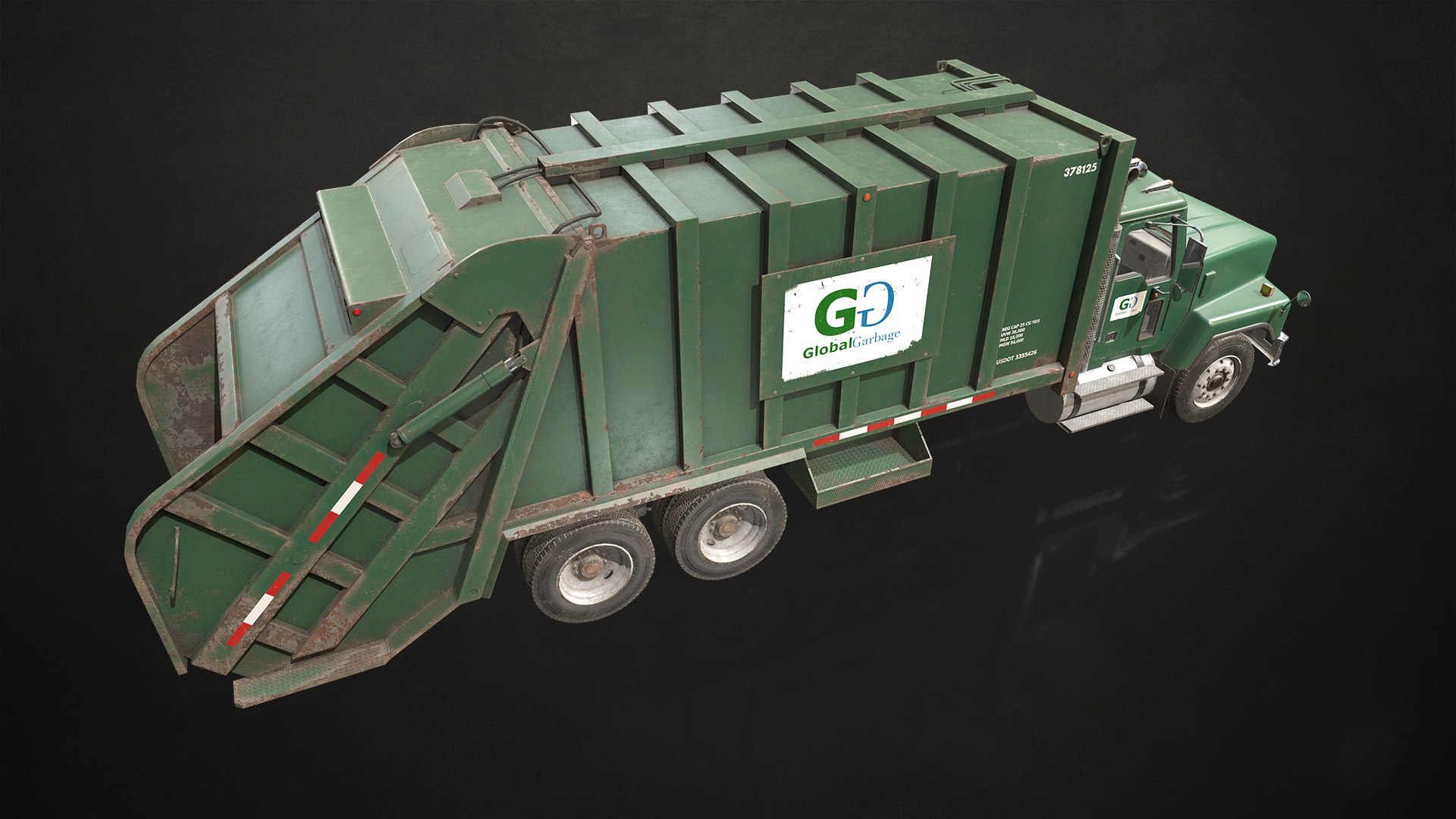 3D Classic Garbage Truck - Low Poly - TurboSquid 2032229