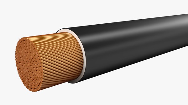 3d model of electrical cables single core