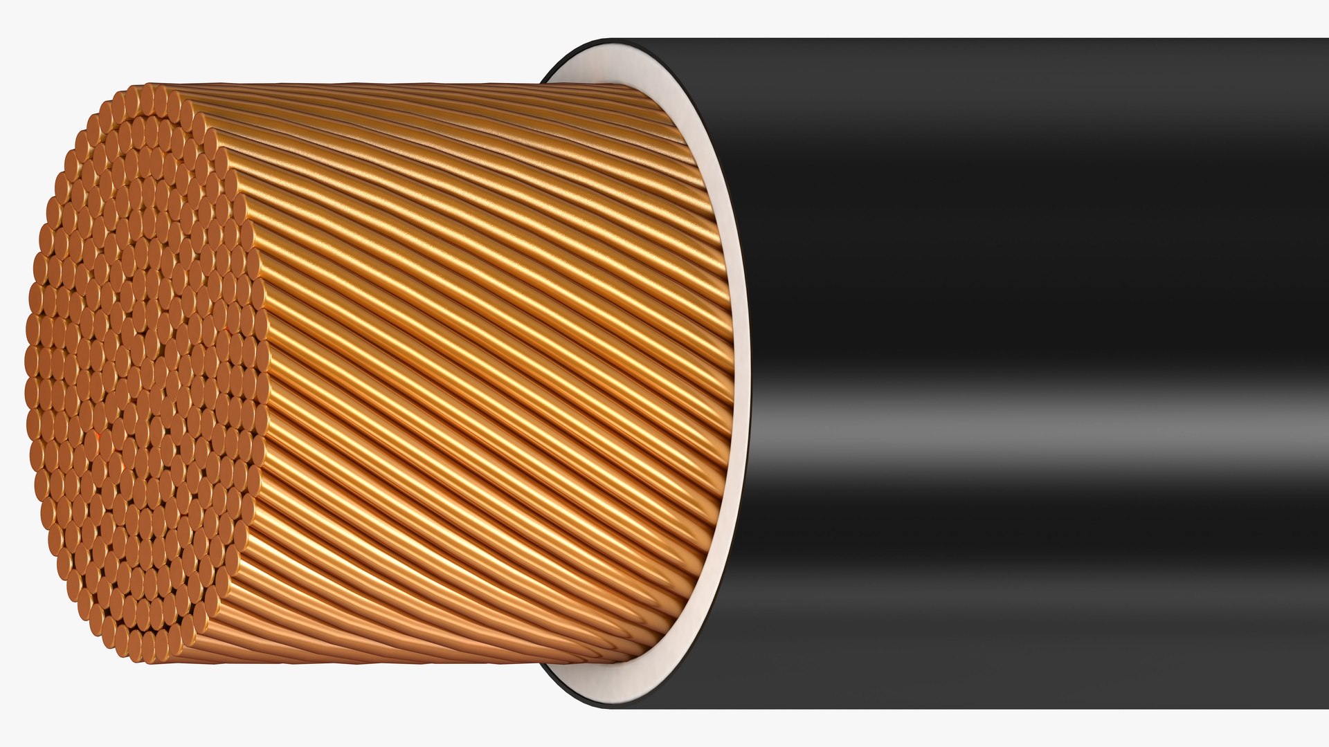 3d Model Of Electrical Cables Single Core