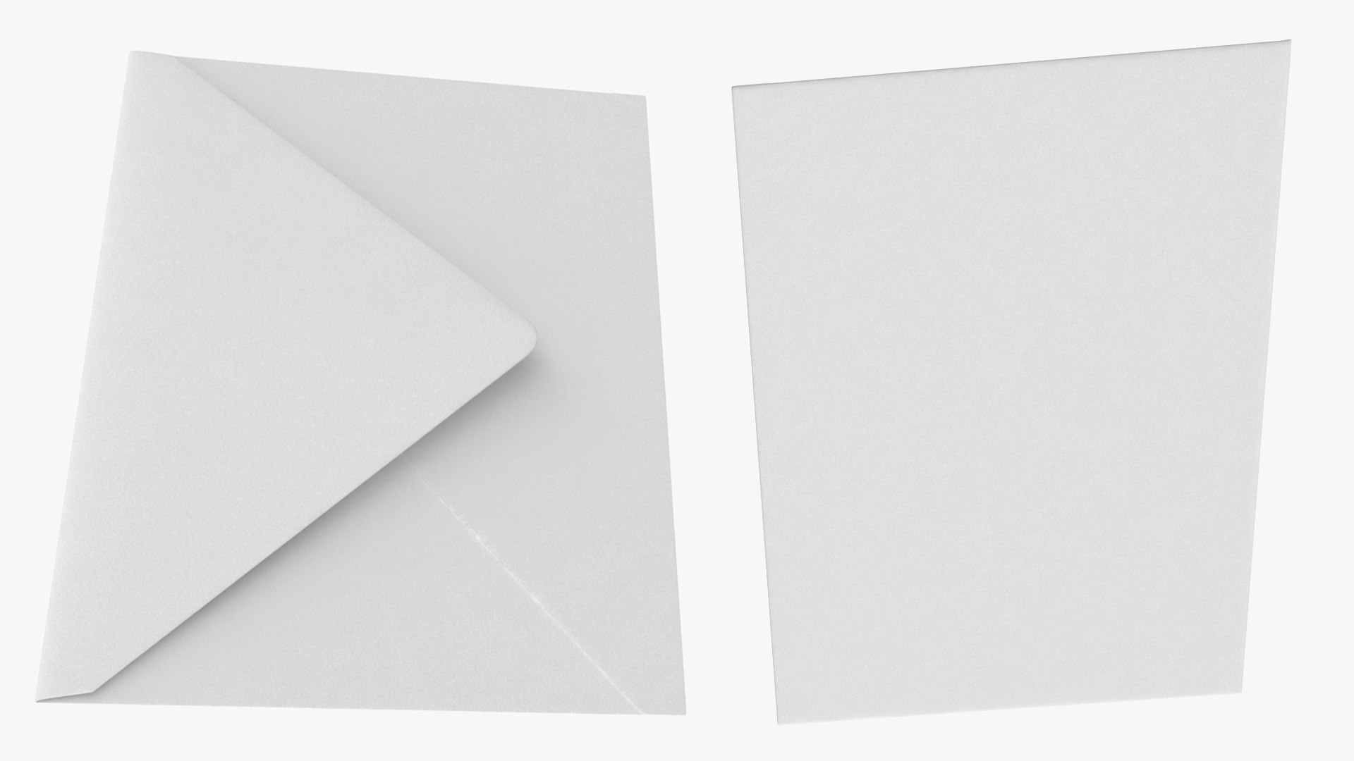 Blank White Envelope Model - TurboSquid 2145640