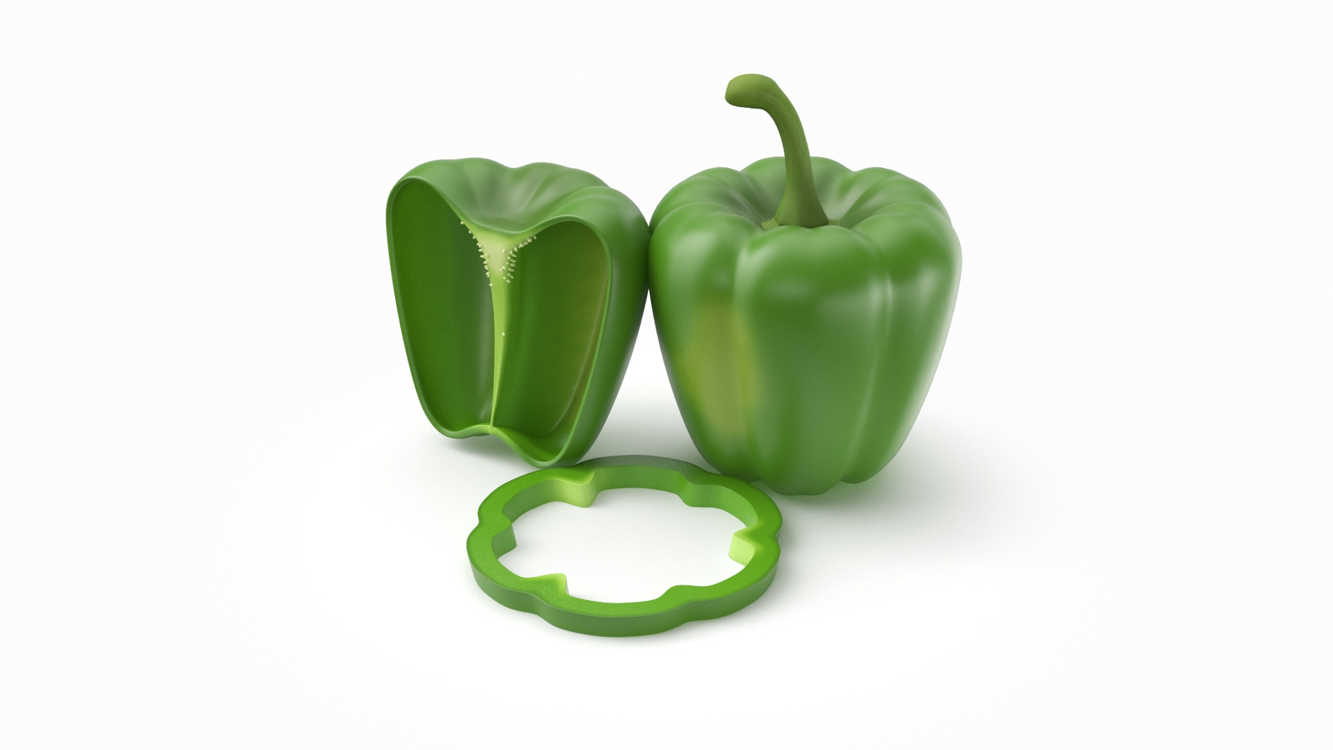 3D Red Bell Pepper Model - TurboSquid 2256435